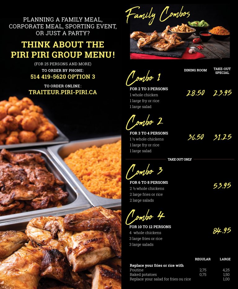 Regular menu | Piri Piri | Fresh, generous & affordable | Portuguese ...